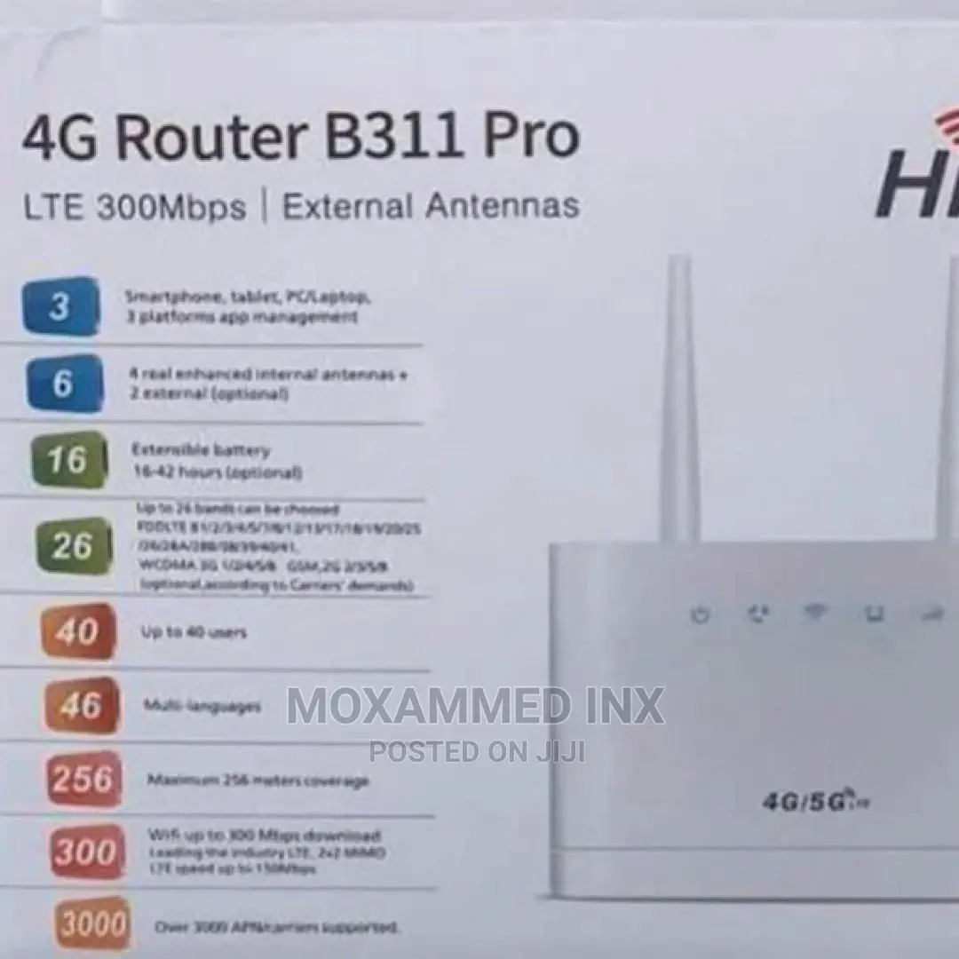 4G Router B311 Pro in Ilala - Networking Products, Moxammed Inx | Jiji.co.tz