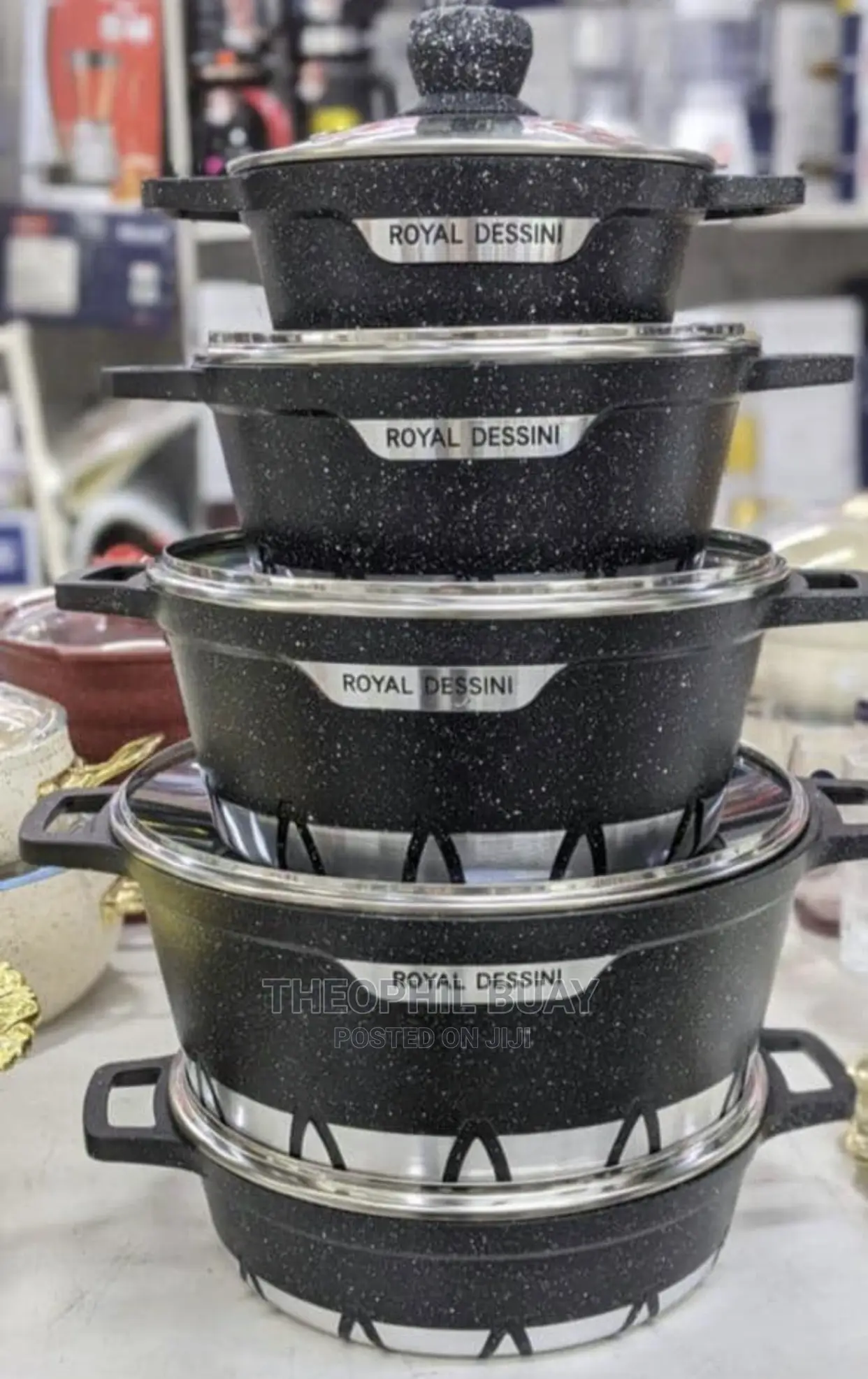 Royal Dessini Sufuria Granite Nzito Imara Set Ya 5 Black in Ilala ...