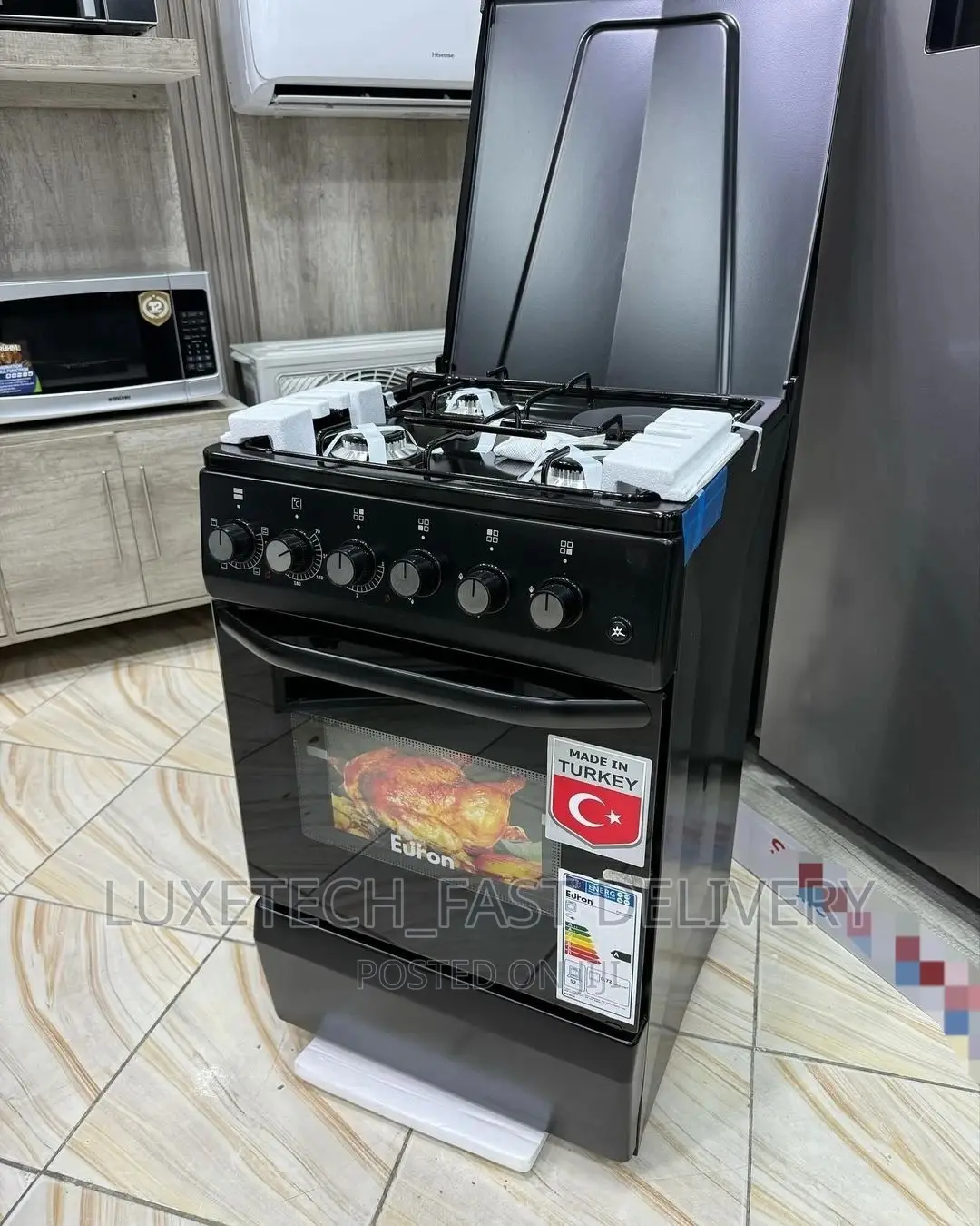 Euron Cooker 3 Gas 1 Electric Burner 50*50 Black in Ilala - Kitchen ...