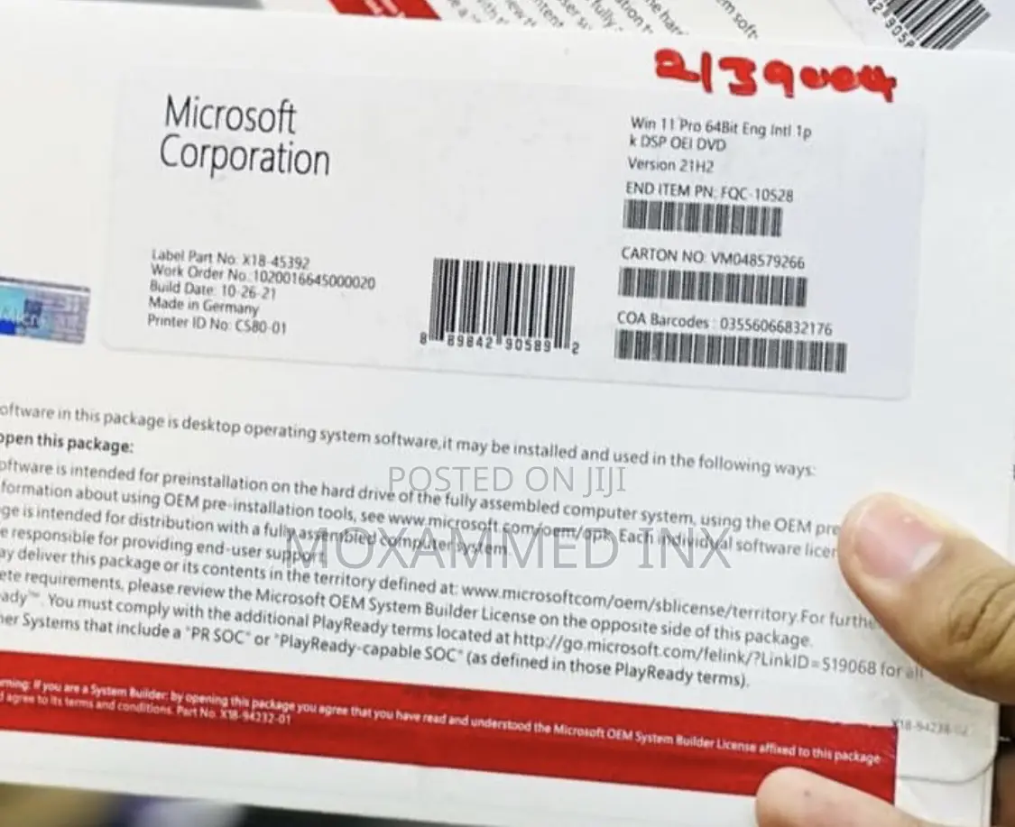 Microsoft Corporation Windows 11 PRO Version 21H2 in Ilala - Computer ...