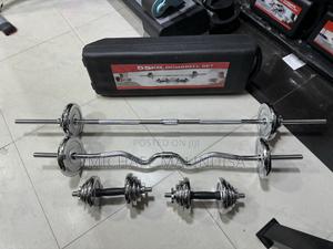 55kg Chrome Barbell and Dumbbell Set 4 in 1 in Ilala - Sports Equipment ...