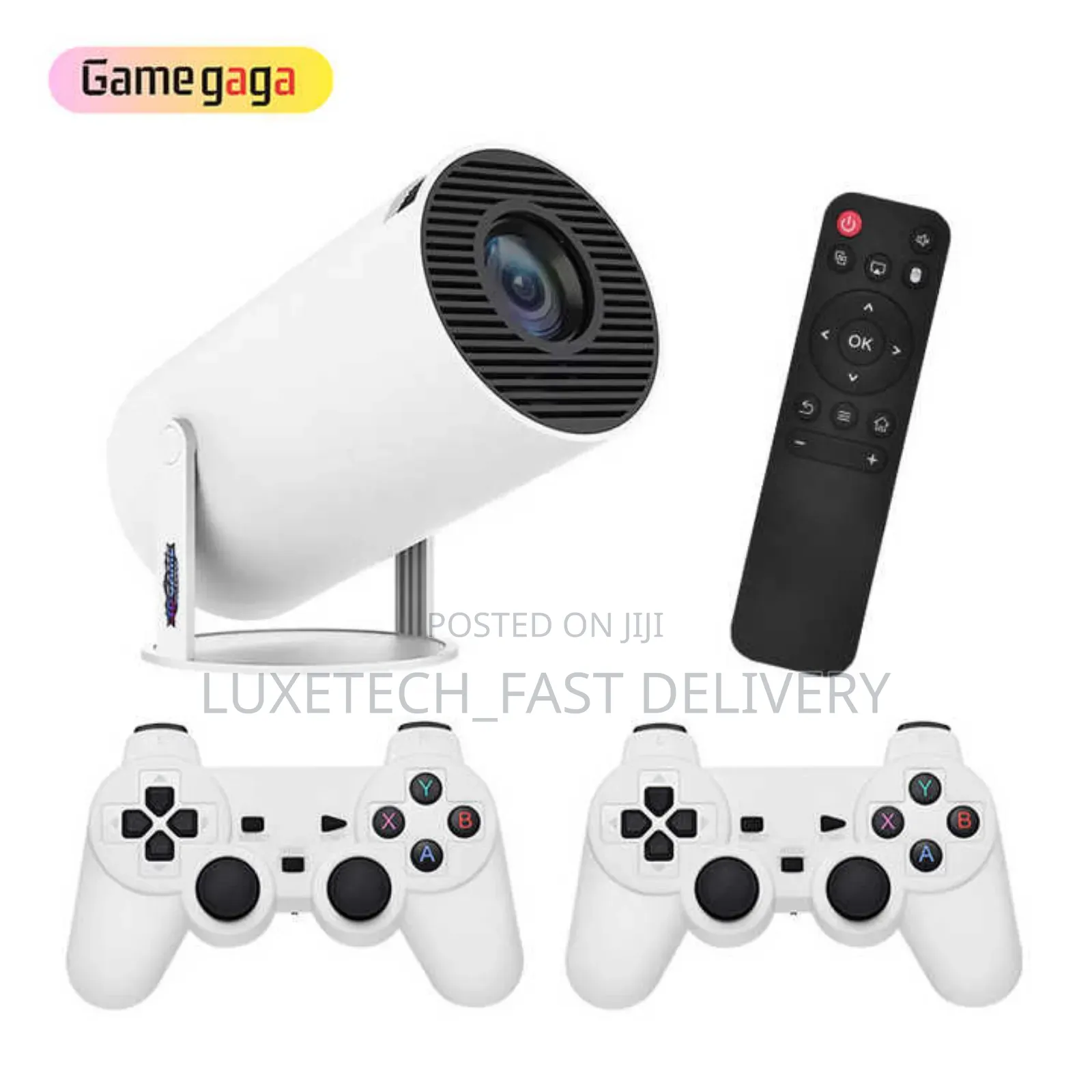 X10 Plus Smart Projector + Retro Game Console With 2 Controller Pads in ...