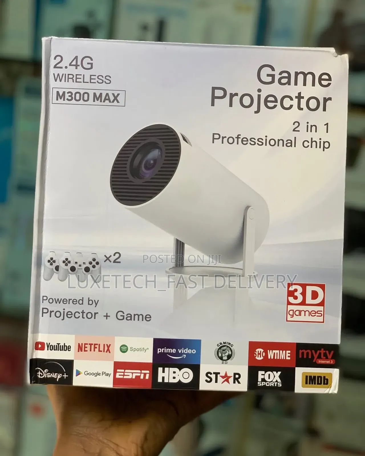 2 in 1 Portable Smart Projector and a Retro Game Console With 2 Pads in ...