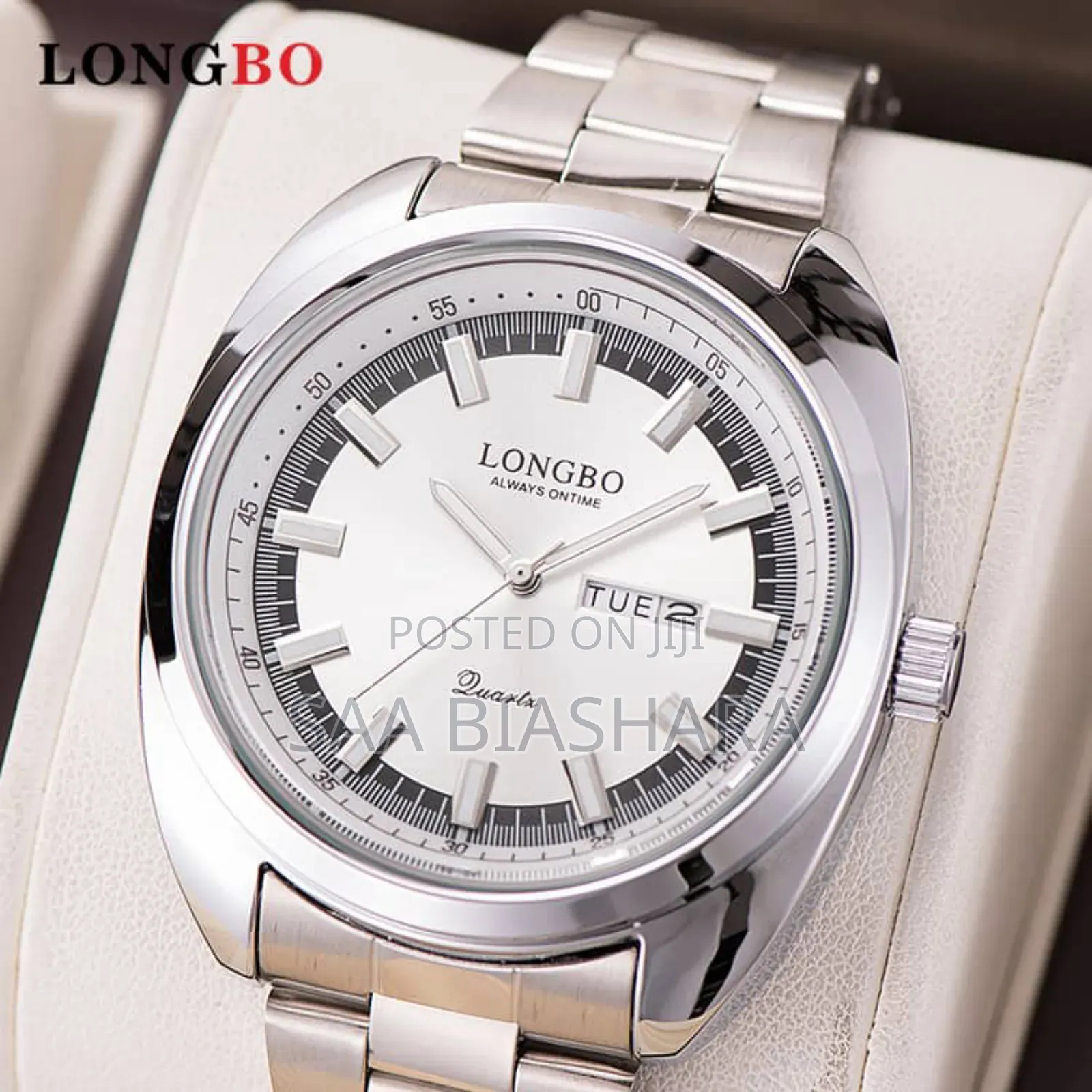 Longbo Quartz Stainless Steel Silver and White in Ilala - Watches, Saa Biashara | Jiji.co.tz