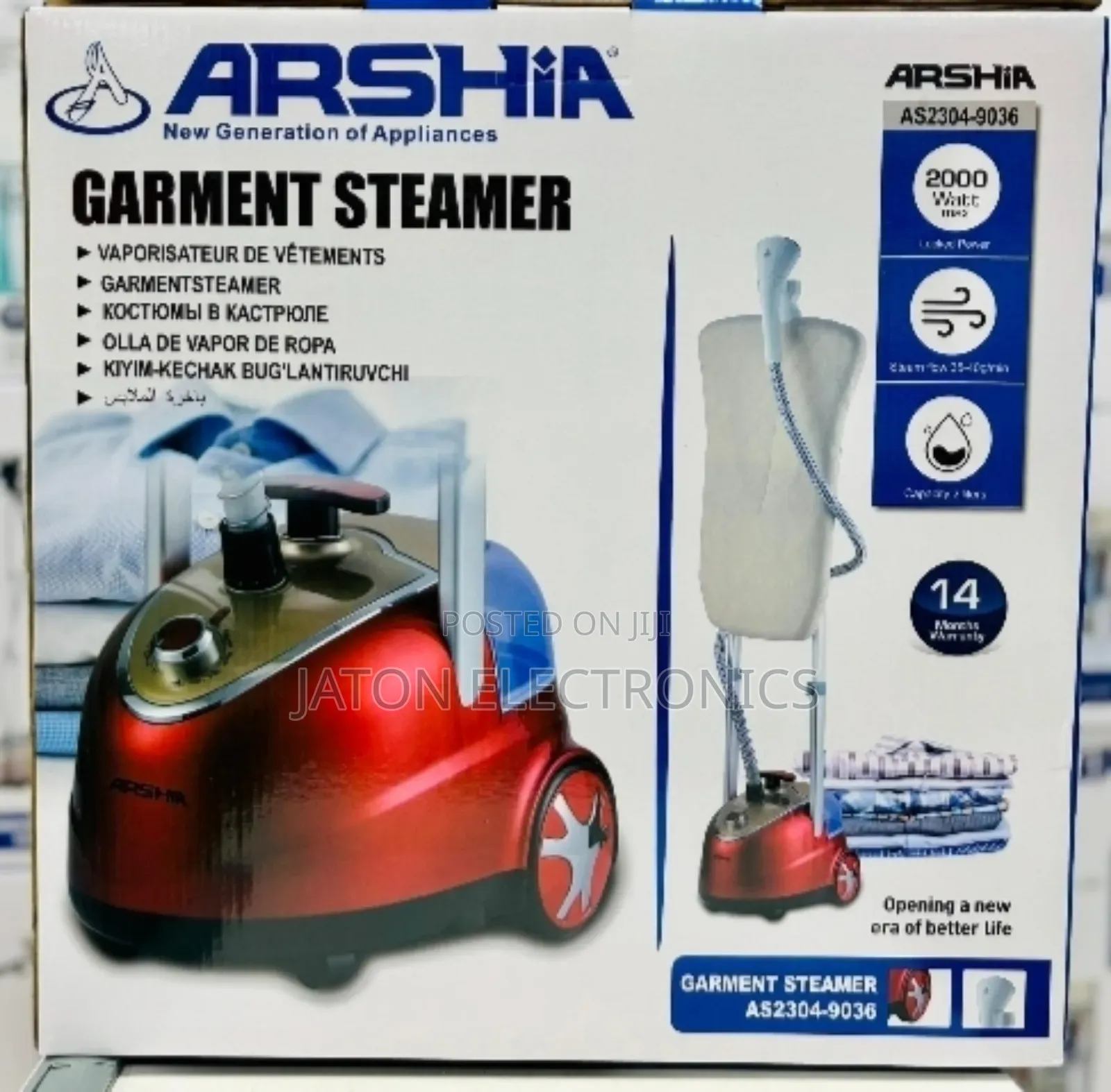 Arshia Garment Steamer 9036 •2000 Watts [2 Litres] in Ilala - Home Appliances, Jaton Electronics ...