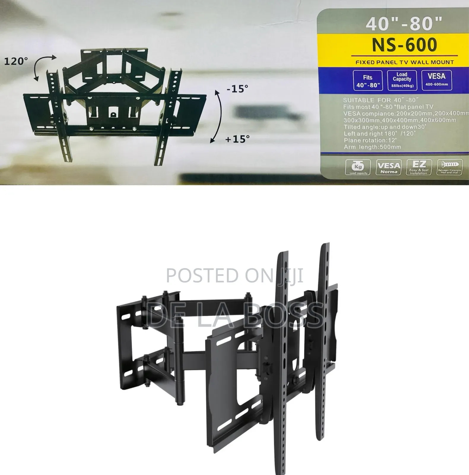 Ns-600 Fixed Panel Tv Wall Mount( Stand Ya Kuzungukaa Inch 26” - 55” in ...