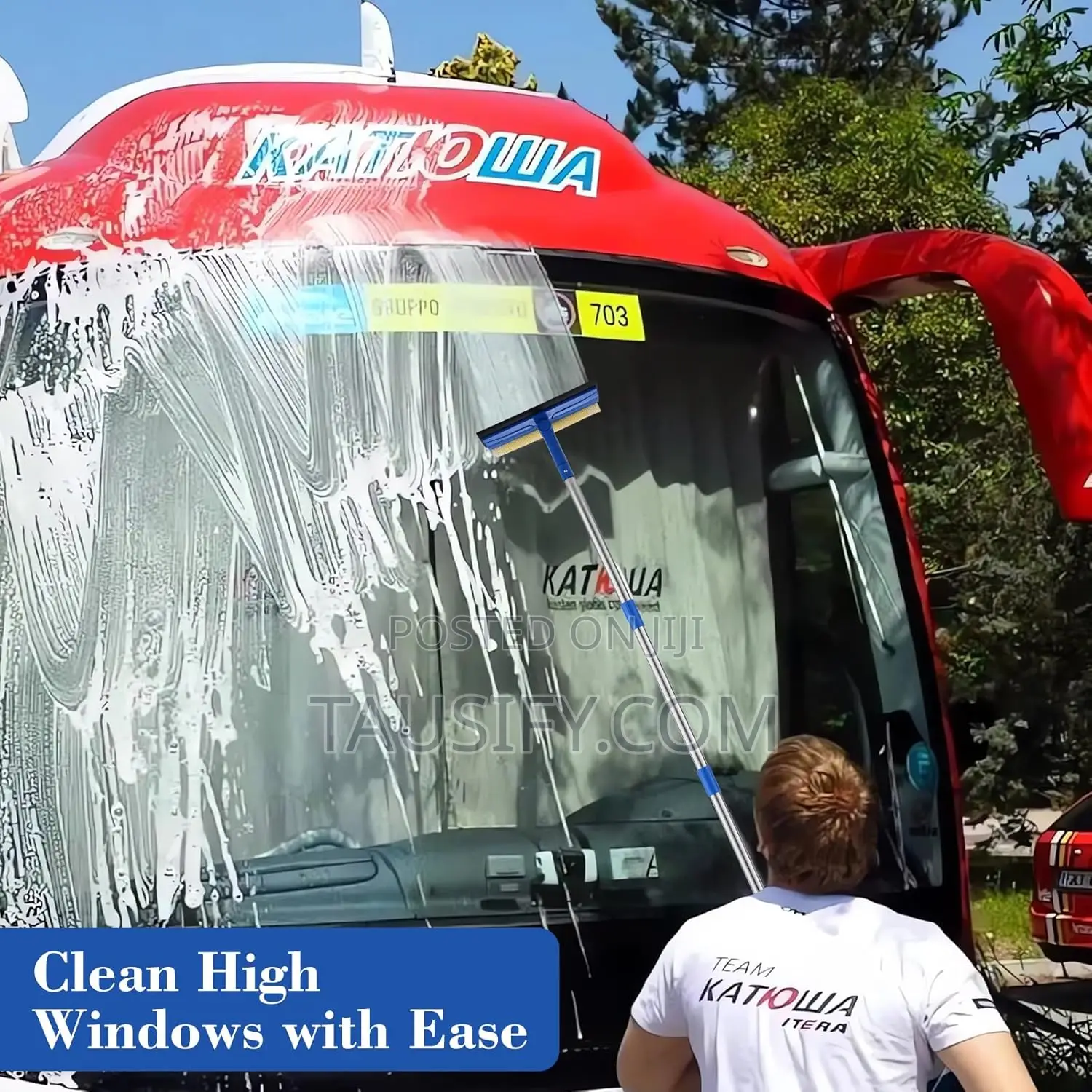 2 in 1 Window Squeeze - Window Cleaner Tool With Long and Short Handle ...