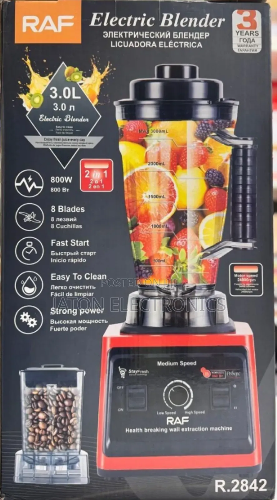 Raf Heavy Duty Blender 2 in 1 3lts in Ilala - Kitchen Appliances, Jaton ...
