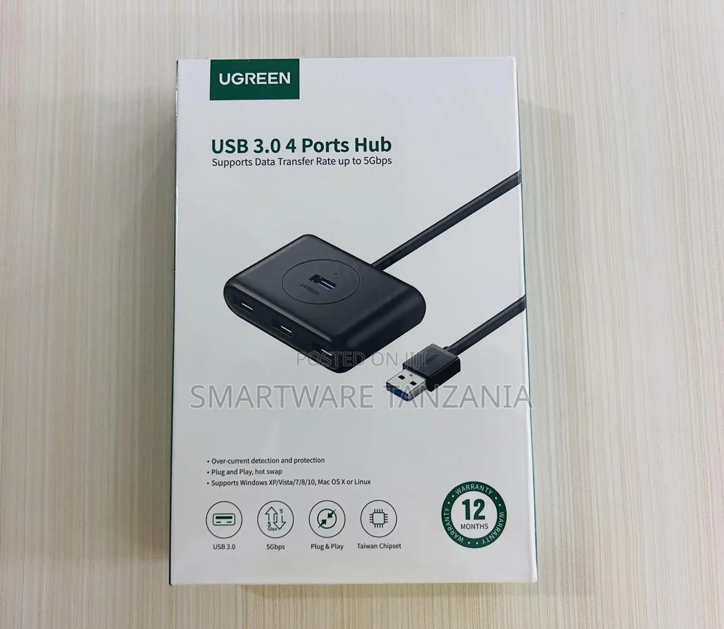 Ugreen 4 Port Usb 3.0 Hub With Micro Usb 2.0 Otg Extension Adapter in ...