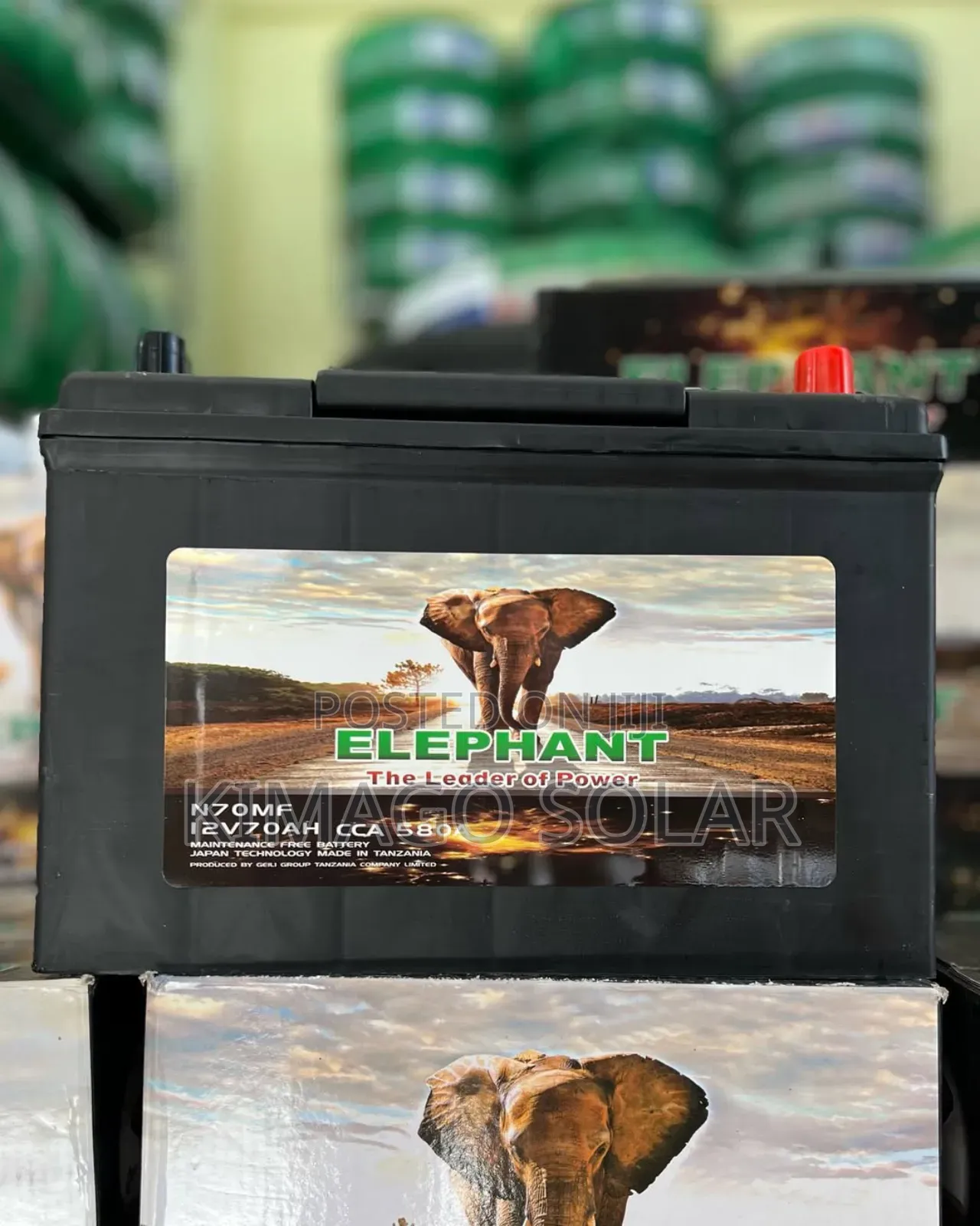 Elephant Car Battery 12v 70ah Kwa Diesel Vehicles 195,000 in Kinondoni ...