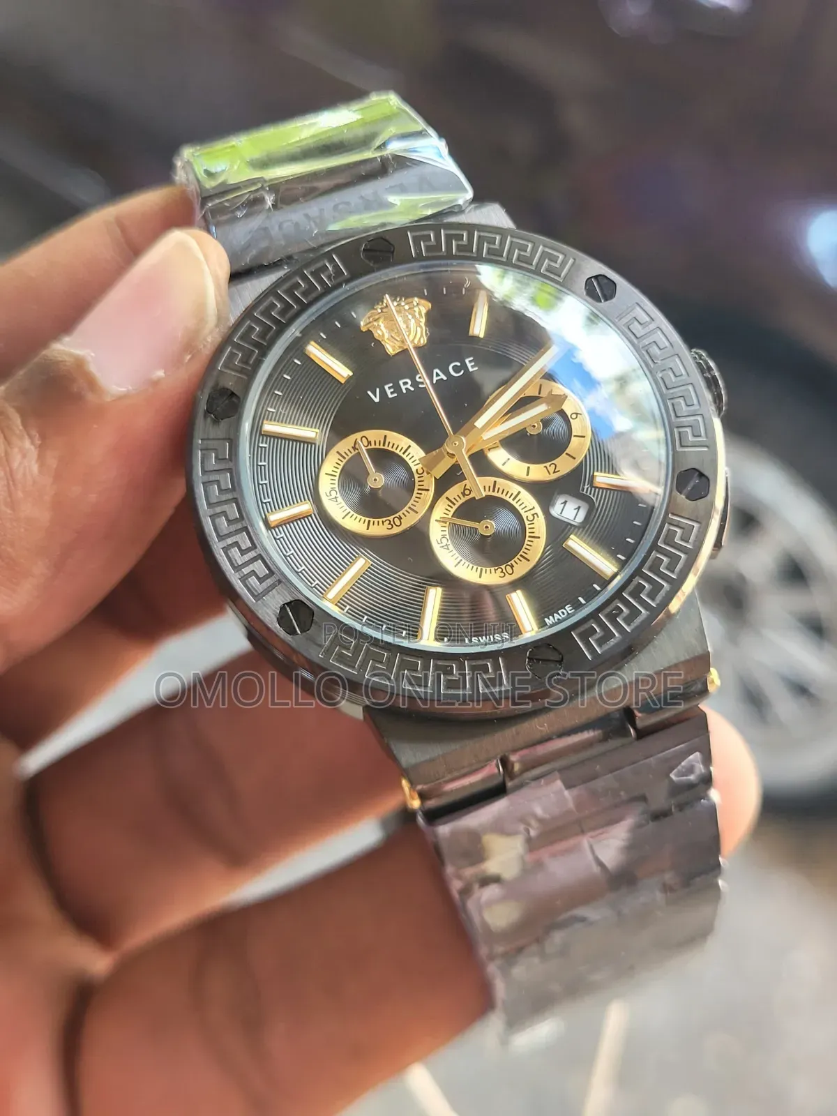 Versace Men's Greca Logo Chronograph Watch Black in Ilala - Watches ...