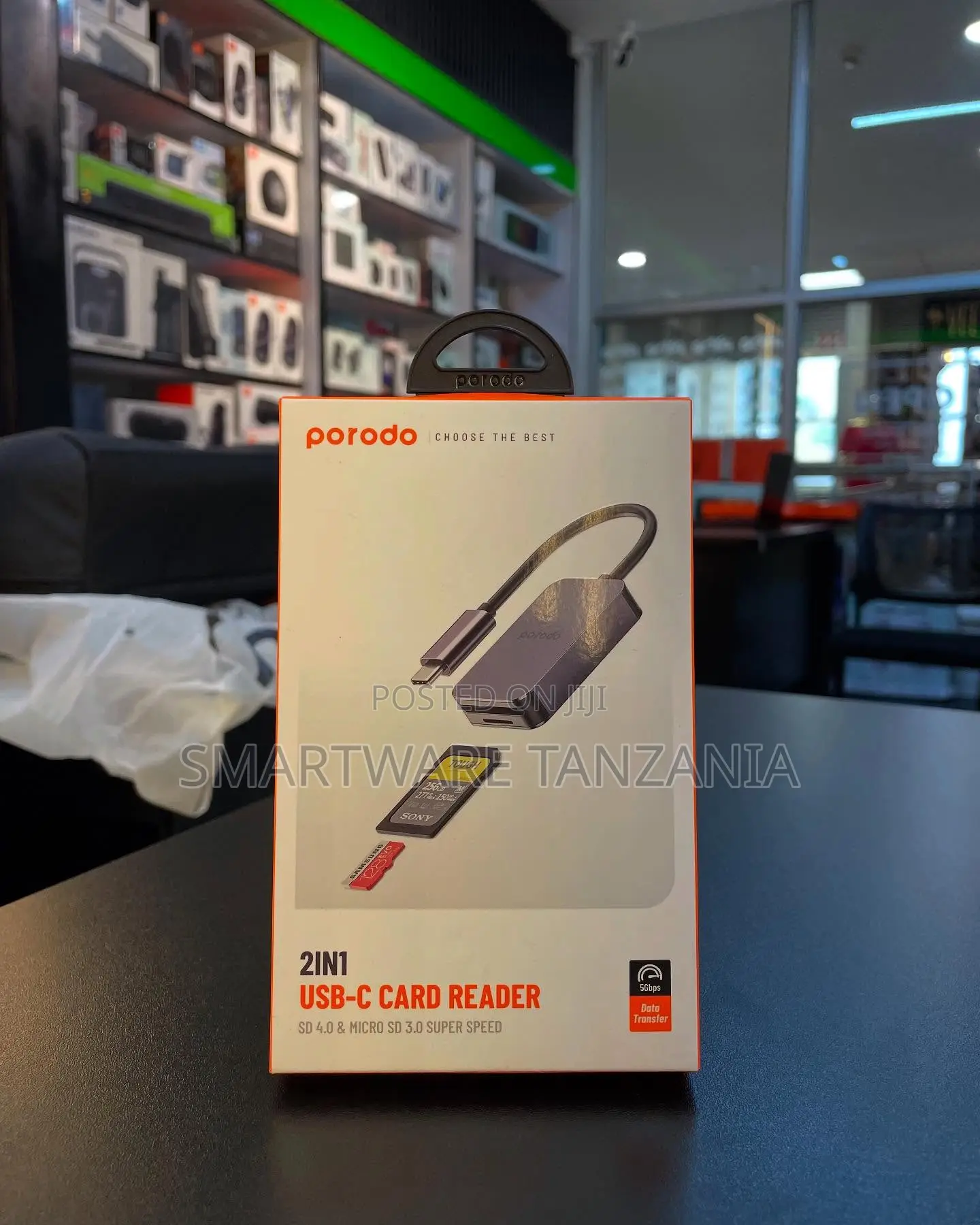 Porodo 2in1 Usb-C Card Reader Sd 4.0 Micro Sd 3.0 Super Speed in ...