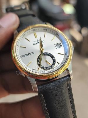 Goldiebox Domino Dm-4030g Watch With a Silver Dial, Gold-Tone Bezel in ...