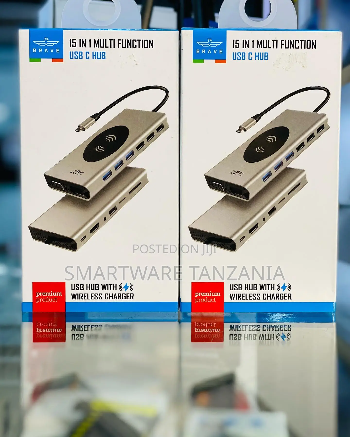 Brave 15 in 1 Multi Function Usb-C Hub With Wireless Charger in ...