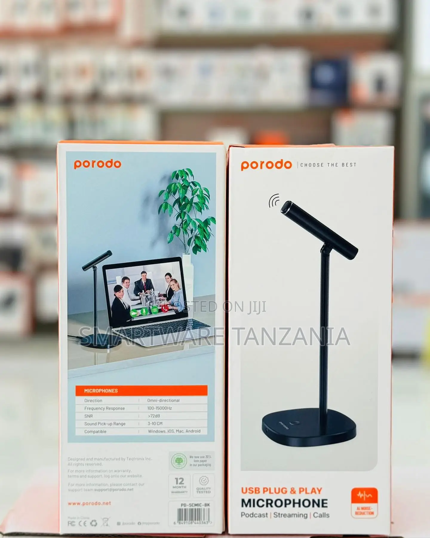 Porodo Usb Plug And Play Desktop Microphone Podcast Streaming Calls in ...