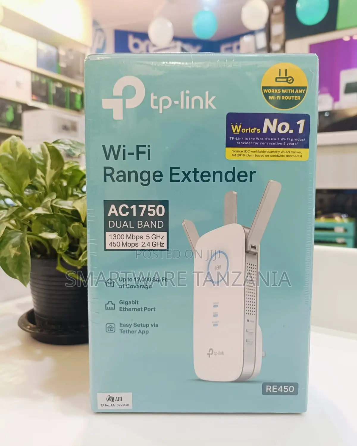 Tp-Link Re450 Ac1750 Dual Band Wifi Range Extender 12000 Sq Ft in ...
