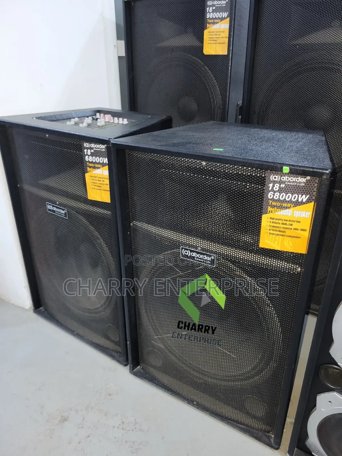 Aborder Powerful 2 Way Professional Speaker 18inch Wireless Mic 68000w ...