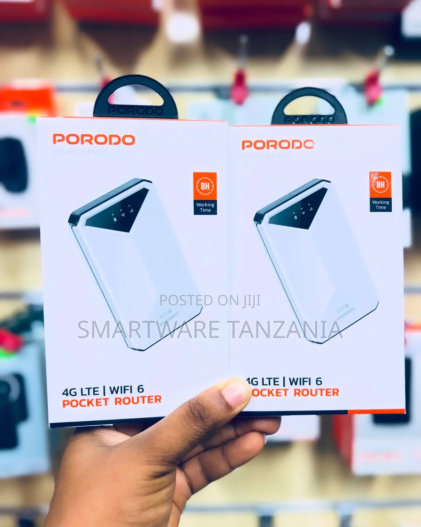 Porodo 4g Lte Wifi 6 Pocket Router - Portable 8hr Connectivity in ...