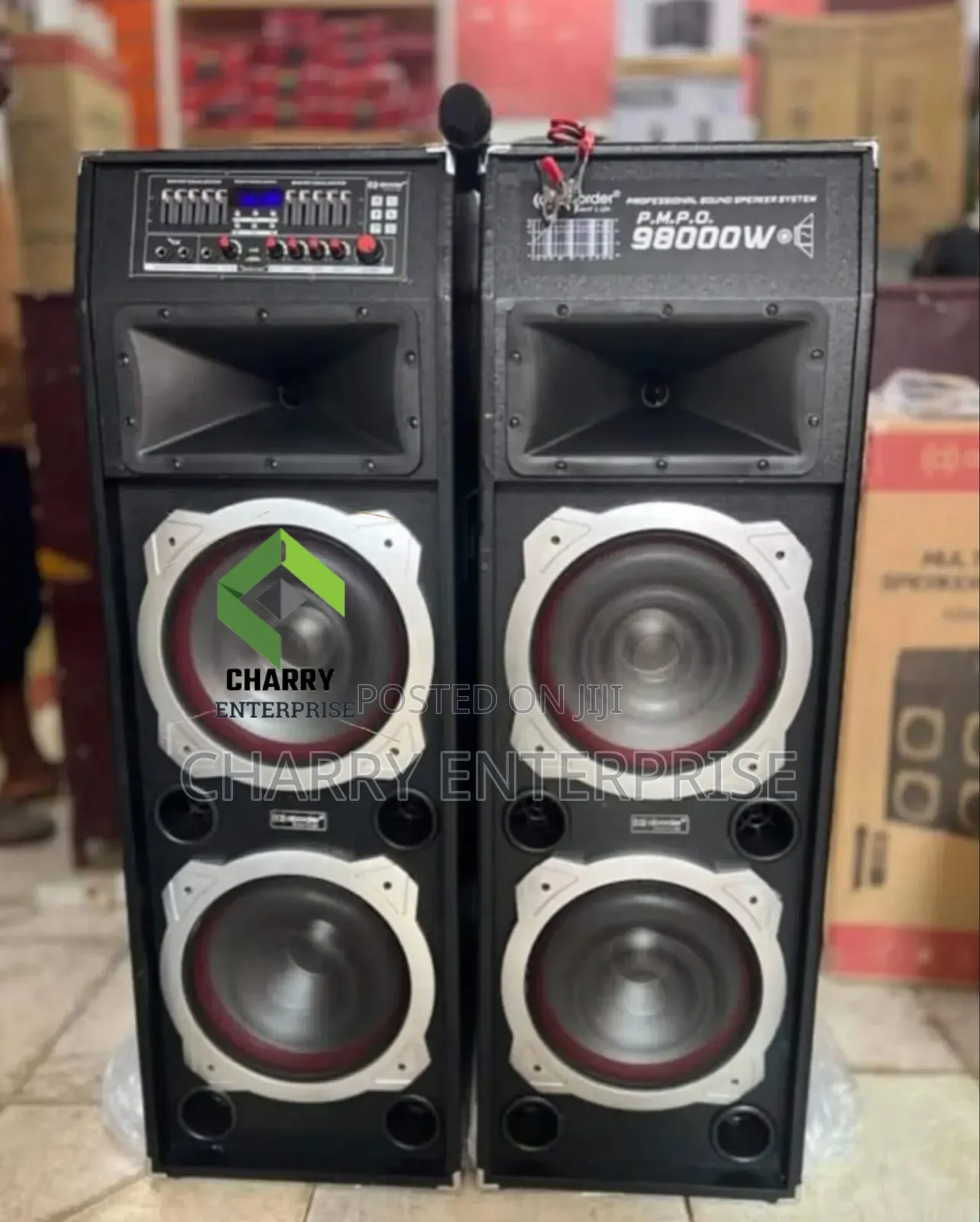 Aborder Professional Speaker Wireles Mic Strong Bass and Volume 98000w ...