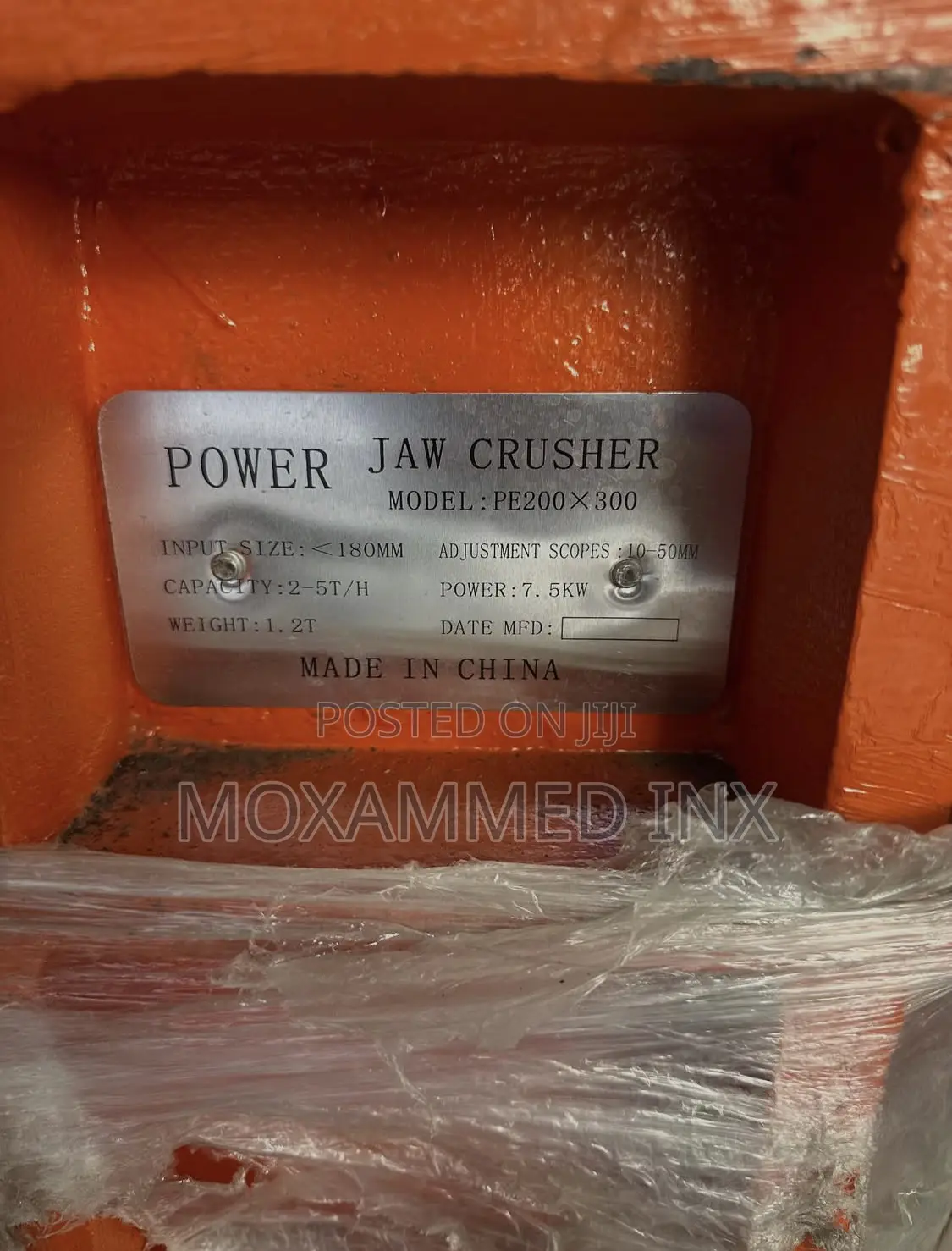 Power Jaw Crusher Model: Pe200 X300 7.5kw 2-5tonnes Per Hour for sale ...