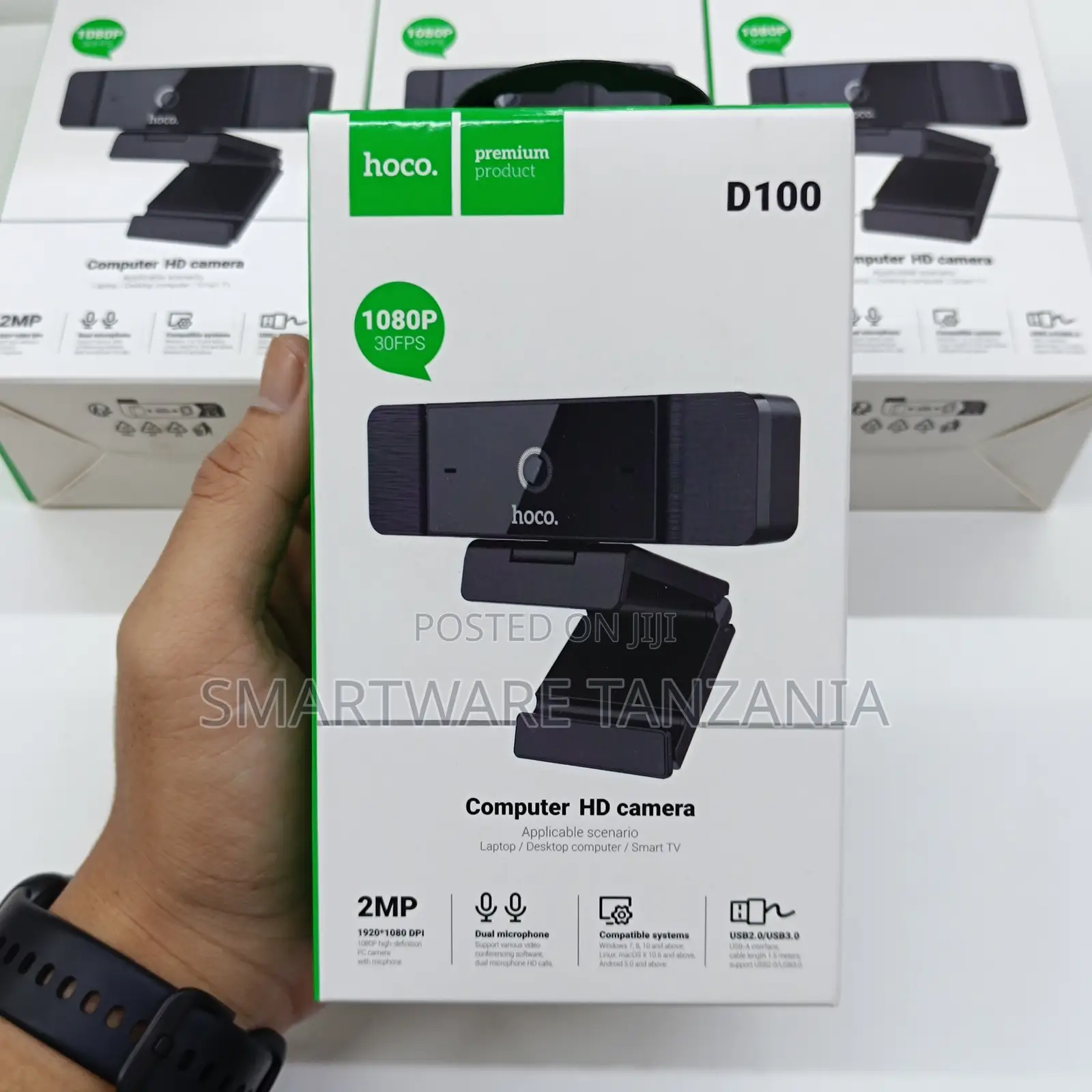 Hoco D100 Webcam 1080p Hd Usb Computer Camera Dual Microphone for sale ...