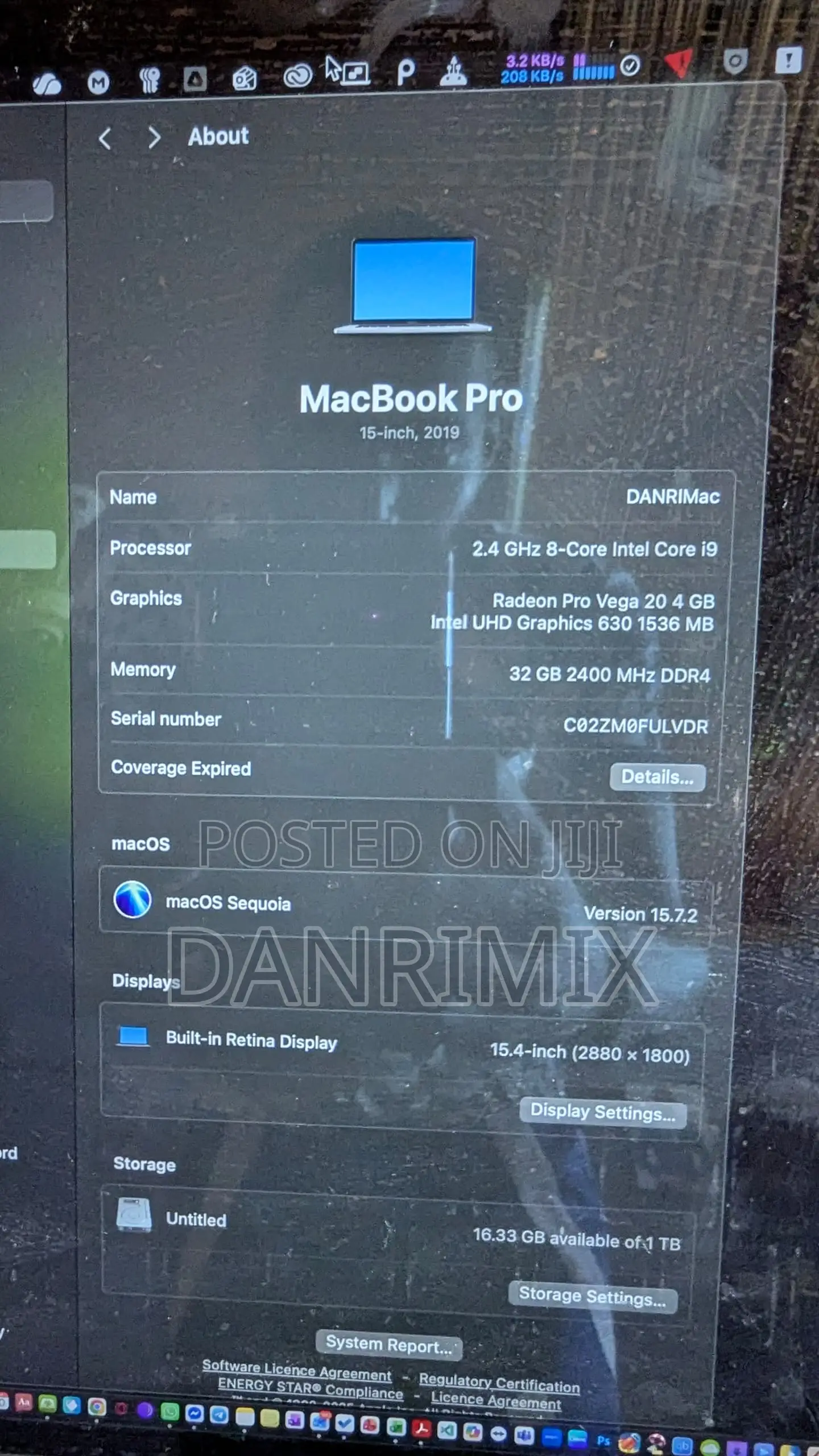 Laptop Apple MacBook Pro 2019 32GB Intel Core I9 SSD 1T in Ilala ...