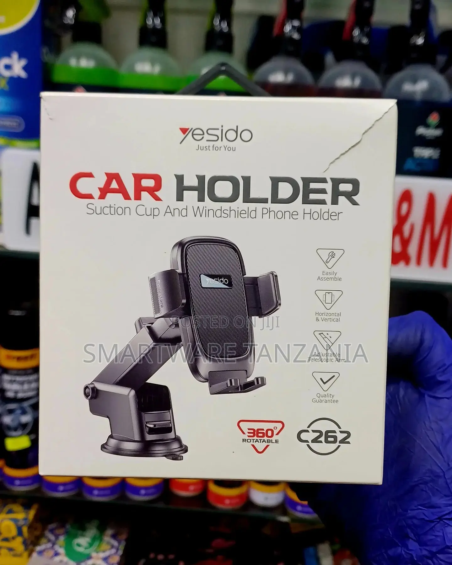 Yesido C262 Car Phone Holder Suction Cup Windshield 360 Rotation in ...