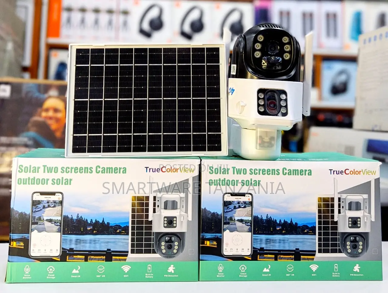 Solar Dual Lens Security Camera Wifi PTZ True Color Night Vision in ...