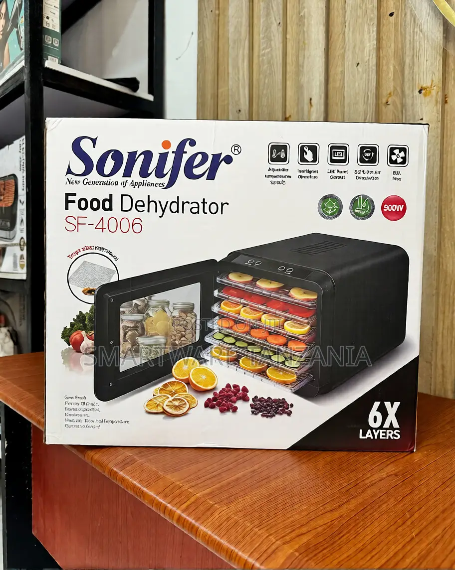 Sonifer Food Dehydrator Sf-4006 Digital 6 Tray 500w Fruit Dryer in ...