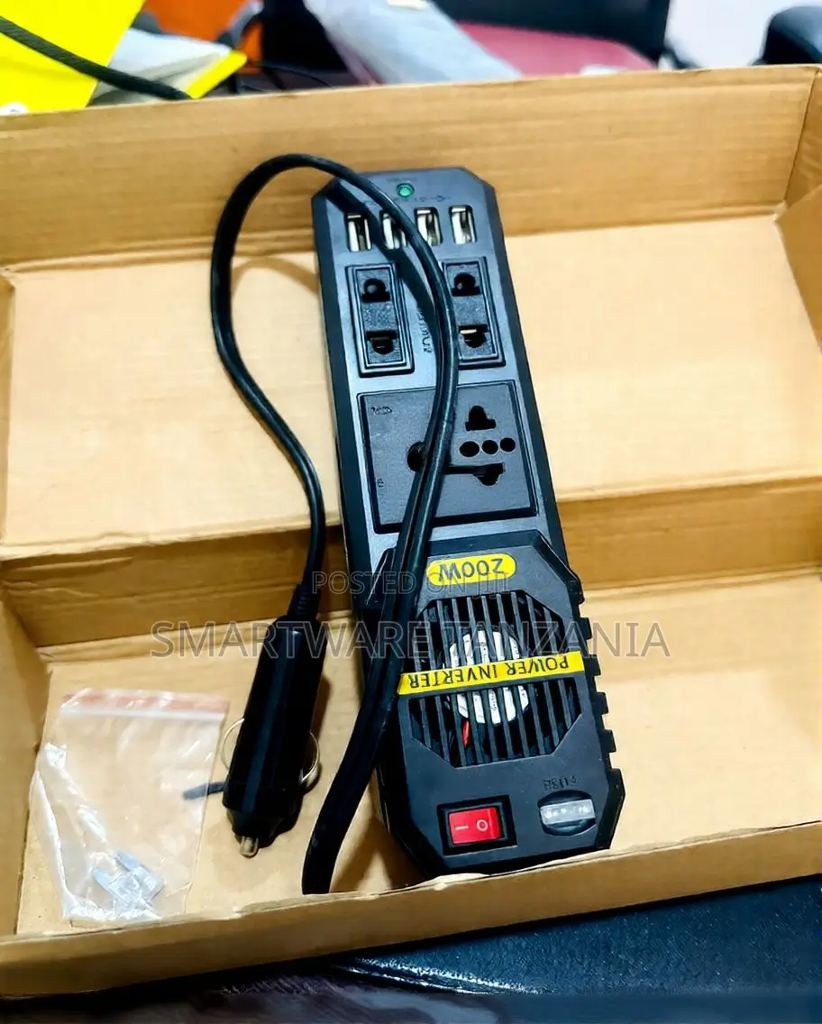 200w Multi-Port Car Power Adapter Inverter 12v Dc to Ac 220v in ...