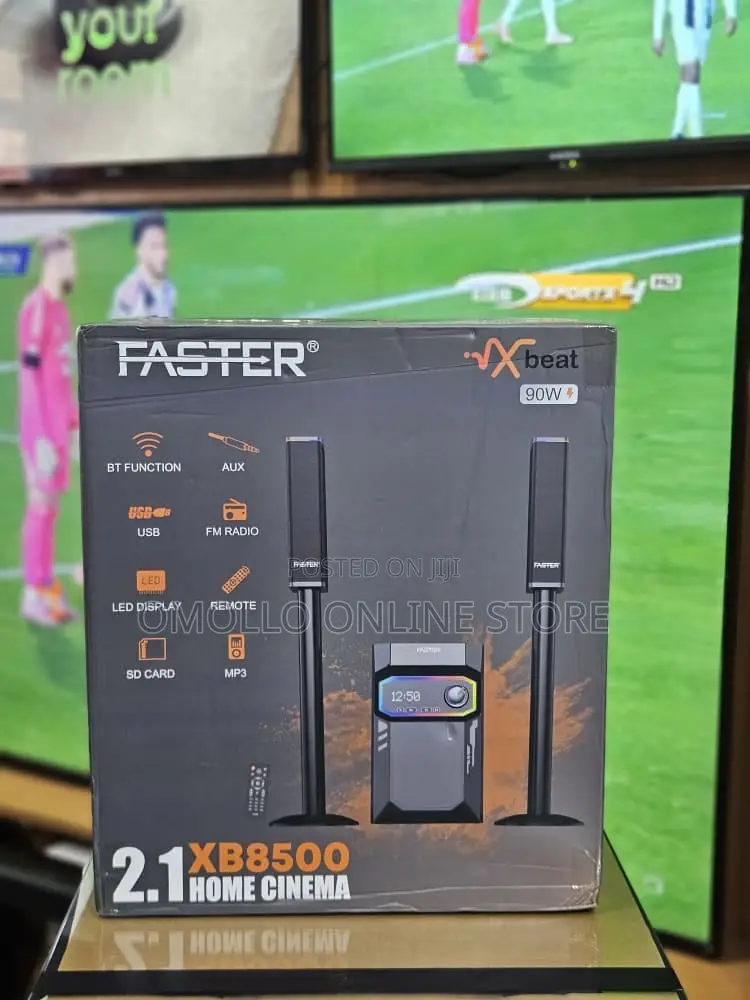 Faster Subwoofer Xb8500 Usb Bluetooth Aux Led Display Radio Sdcard Mp3 ...