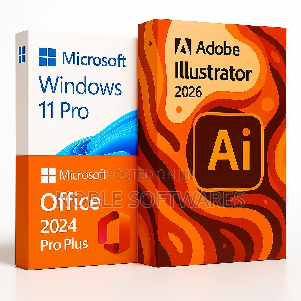 Windows 11 Pro + Microsoft Office 2024 + Adobe Illustrator 2026 in Ilala - Software, Noble ...