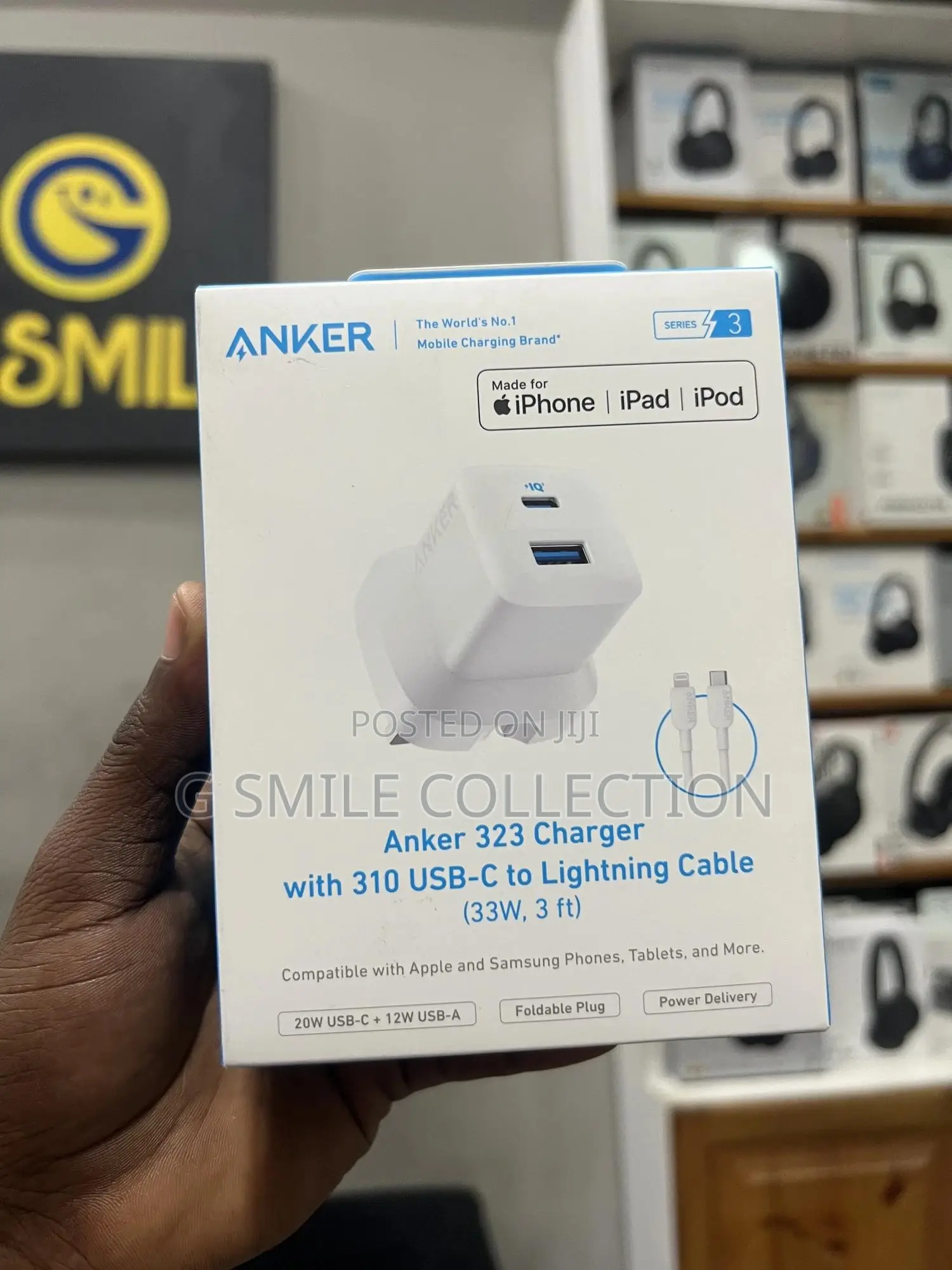 Anker 323 Charger With 310 Usb-C to Lightning Cable (33w, 3 Ft) in ...