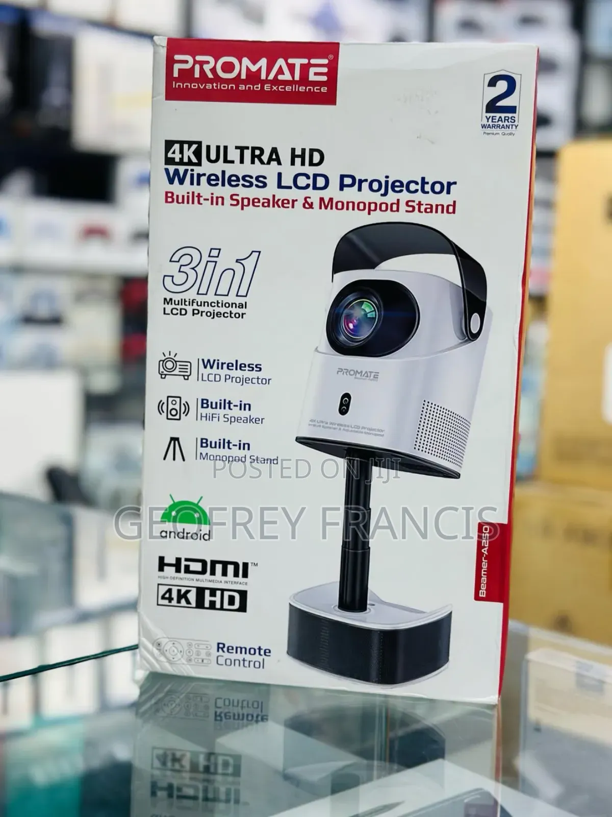 Promate Ultra Hd Wireless LCD Projector Built in Speaker in Ilala - TV ...