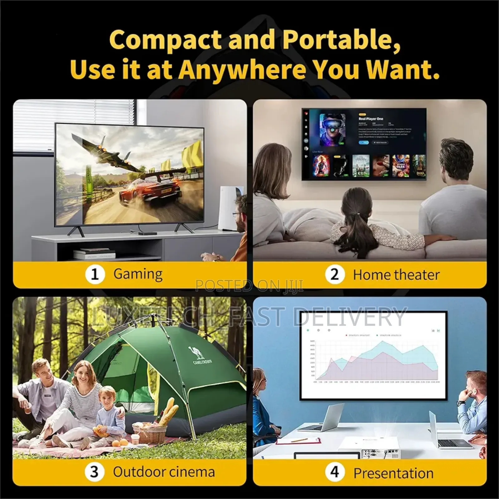 Hcs350 Pro 2-in-1 Smart Projector and Game Console in Ilala - TV & DVD ...