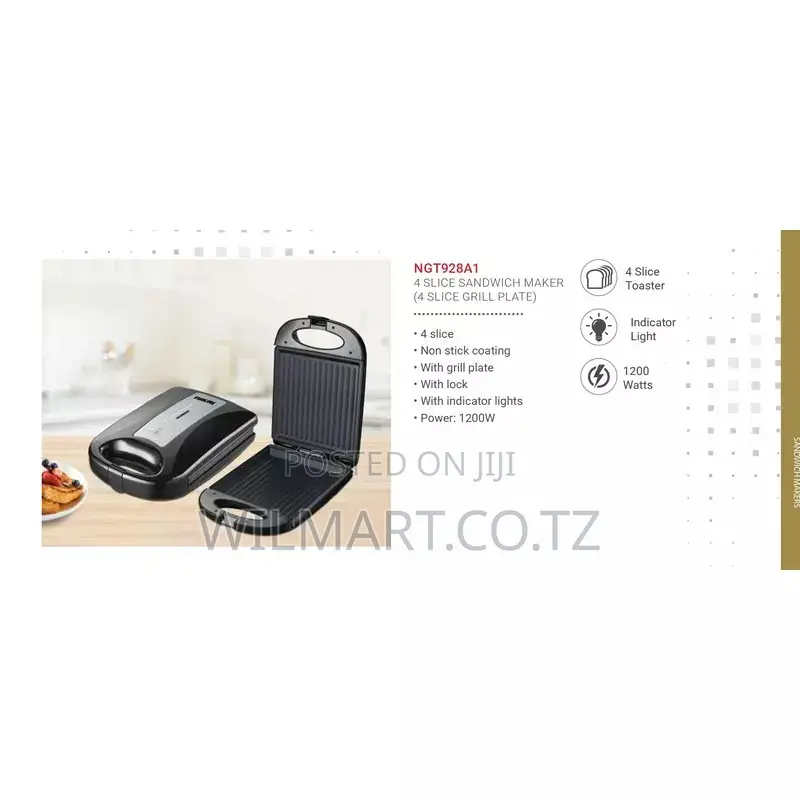 Nikai Sandwich Toaster 4 Slice 3 in 1 Waffle Grill and Sanwich 1200w in ...