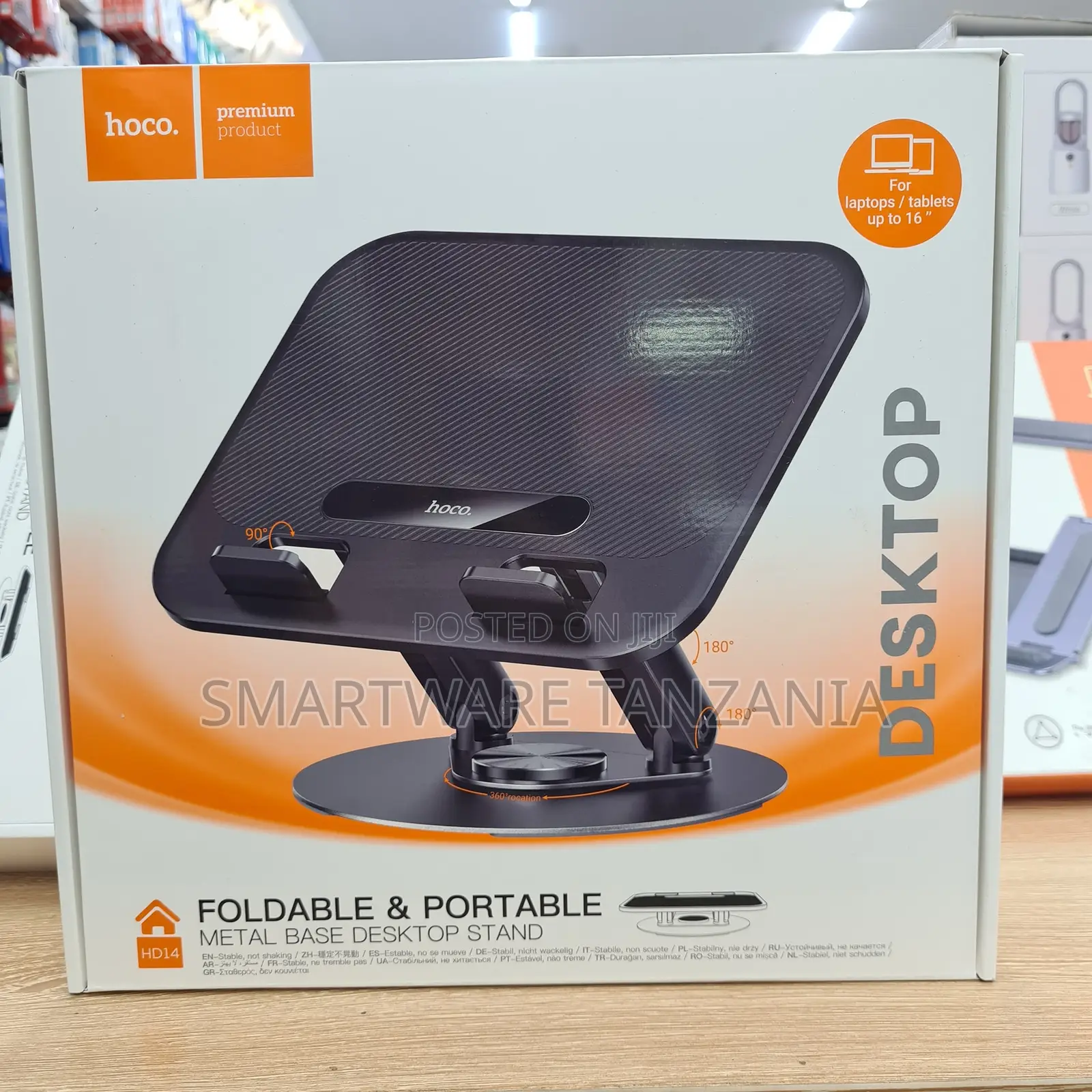 Hoco Hd14 Foldable Metal Desktop Stand for Laptops Up to 16 Inch in ...