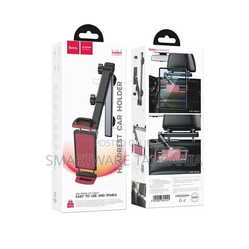 Hoco H68 Gamble Headrest Car Holder Phone Tablet Mount Stable in ...