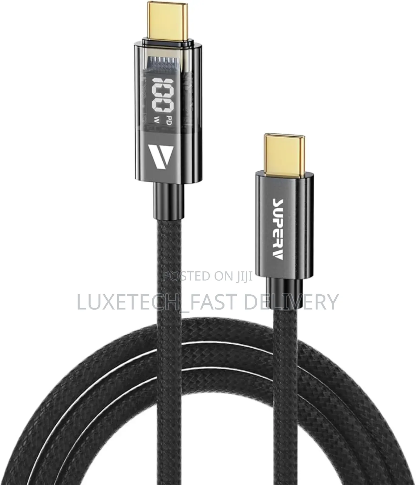 Faster 100w Type-C to Type-C Real-Time Digital Display Data Cable in ...