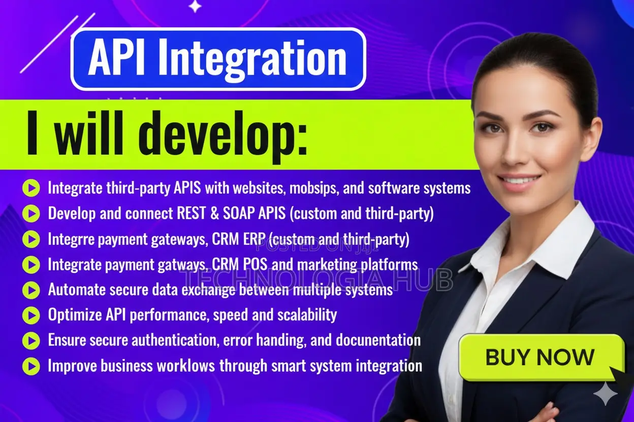 Api Integration in Arusha - Computer & IT Services, Technologia Hub ...