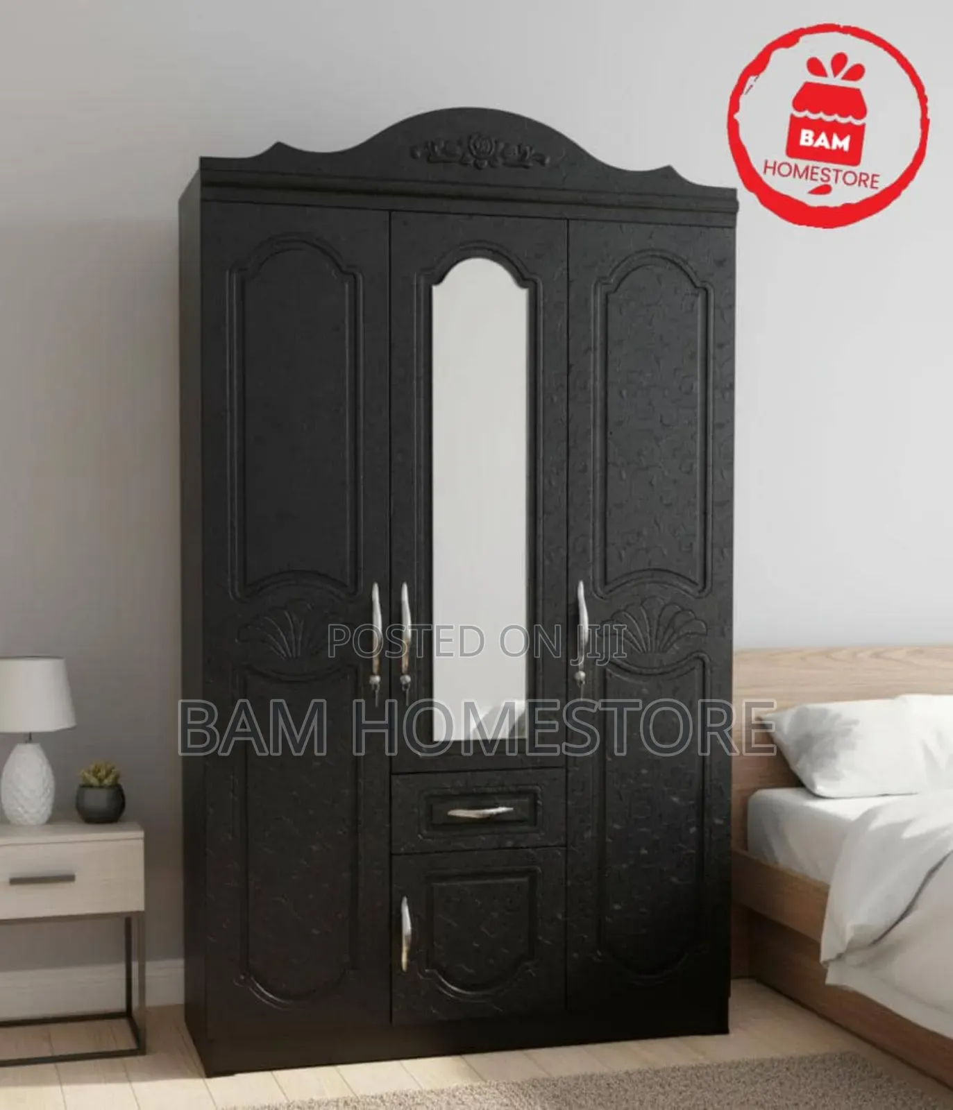 Imported Luxury 3-Door Wooden Wardrobe (Kabati La Nguo) Milango 3 in ...