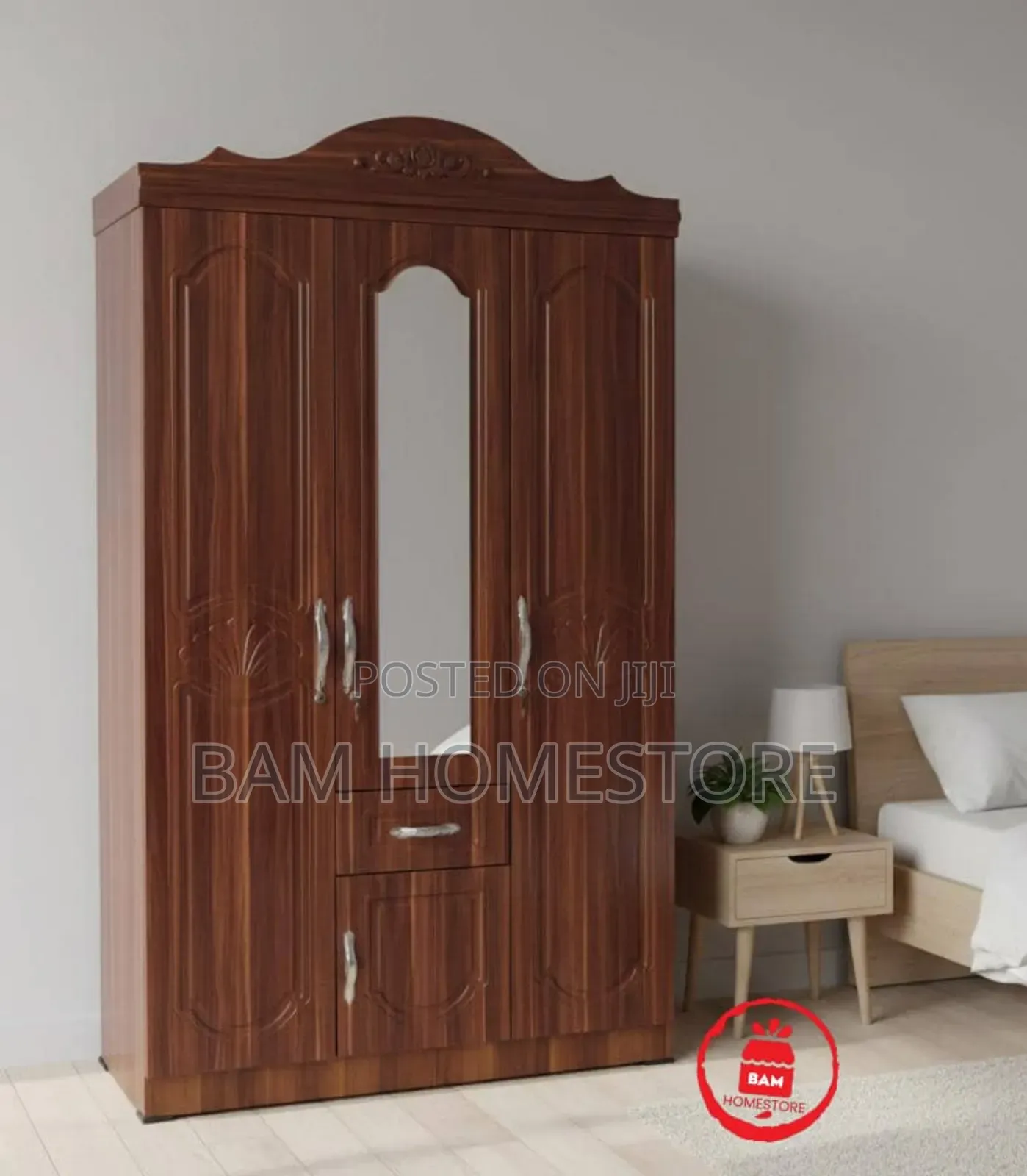 Imported Luxury 3-Door Wooden Wardrobe (Kabati La Nguo) Milango 3 in ...