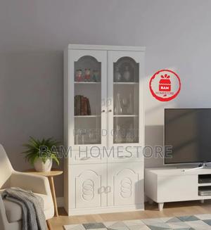 Modern 2-Door Glass Display Cabinet - Kabati Ya Vyombo Ya Kisasa in ...