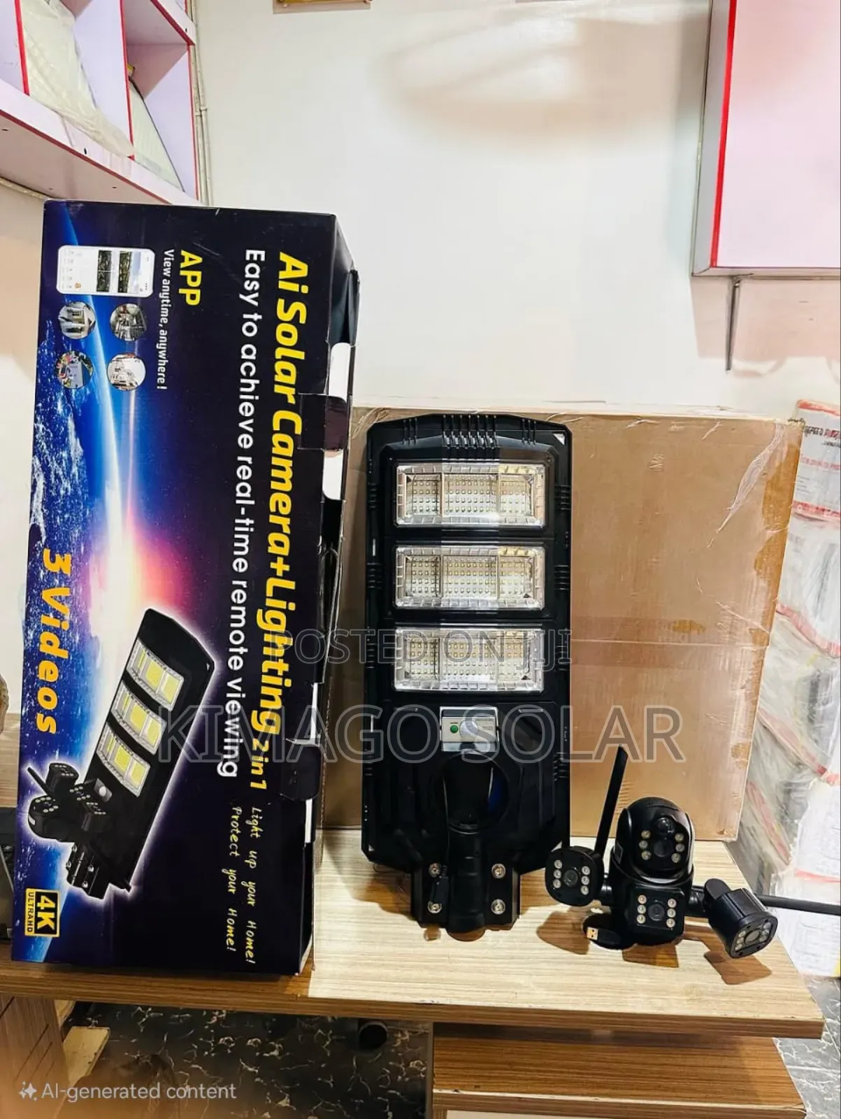 Smart Al Security Camera 3 Screen + Solar Light 450w in Kinondoni ...