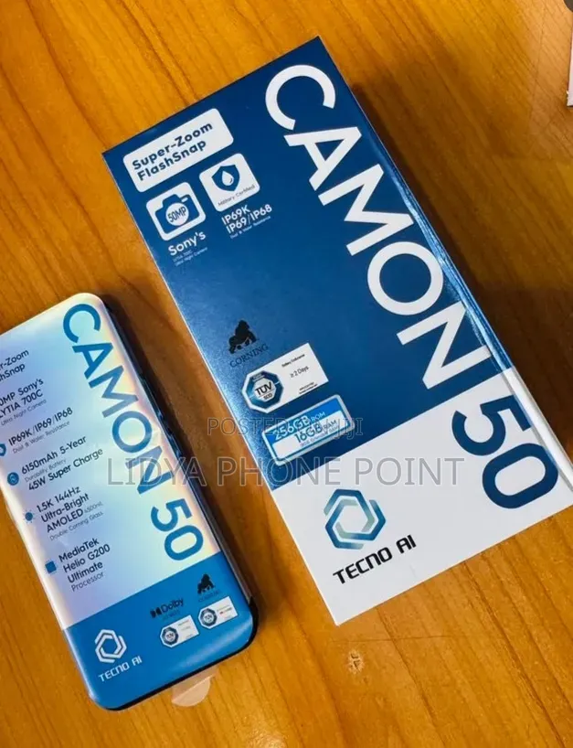 New Tecno Camon 50 256 GB Black for sale - Lidya Phone Point Price: TSh ...